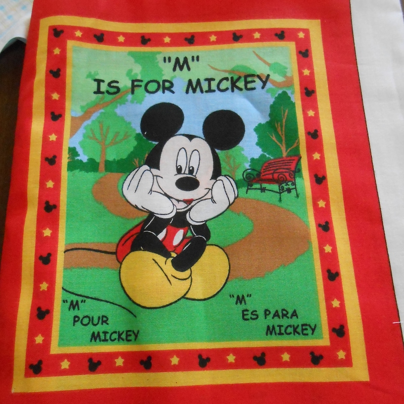 Mickey Mouse Fabric Panel - Etsy