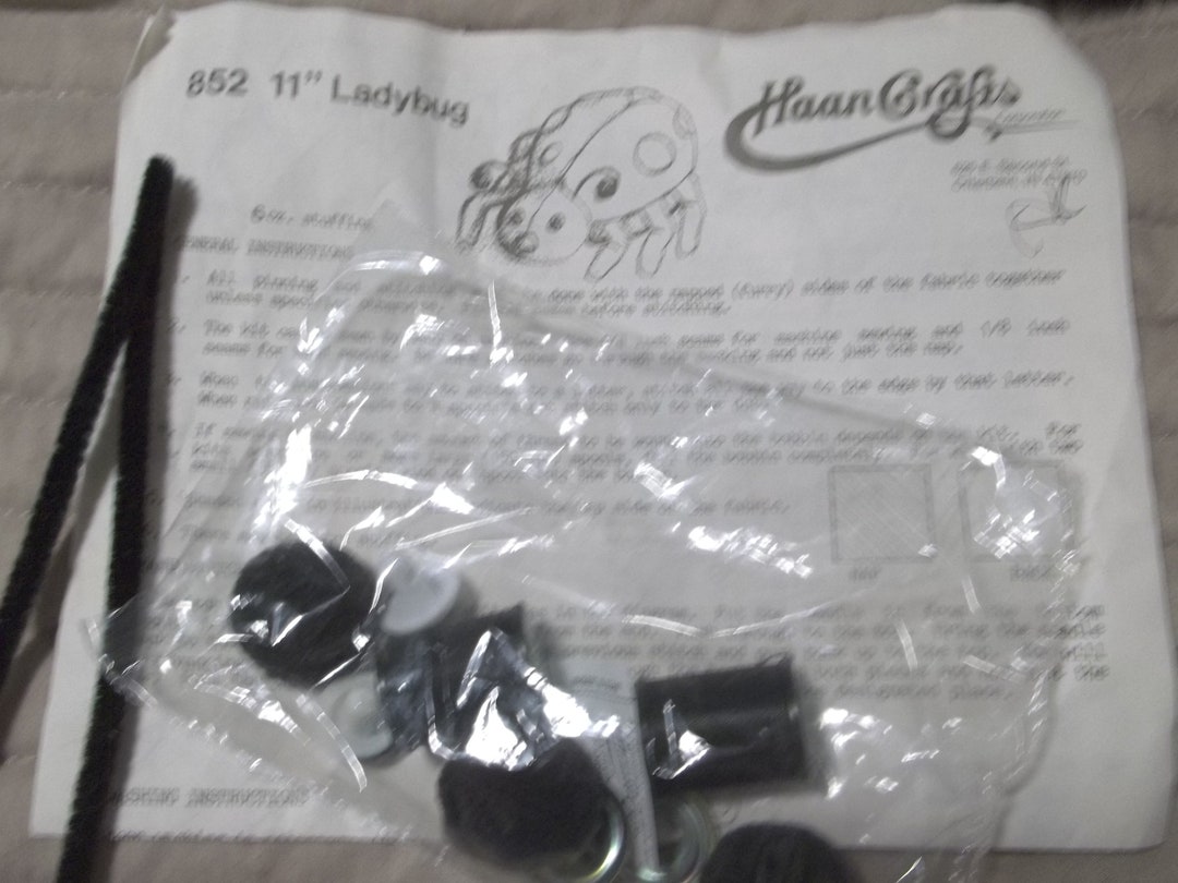 Vintage Haan Craft Kit 852 11 Ladybug Plush Animal - Etsy