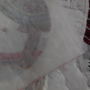 Vintage Cranston Santa's Visit Jumbo Christmas Stocking Craft Panel ...