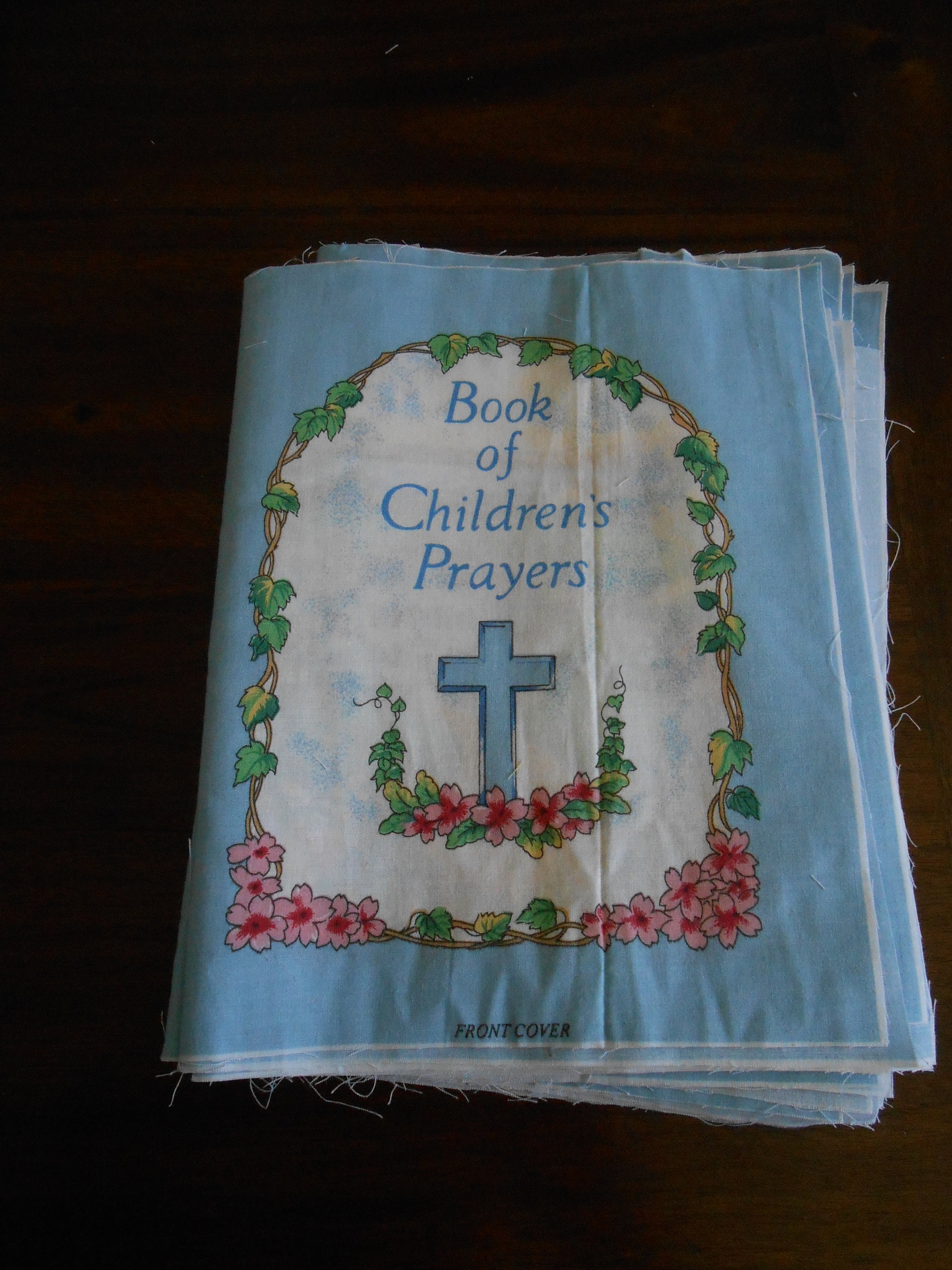 Book of Children's Prayers Cloth Book Fabric Craft Panel - Etsy