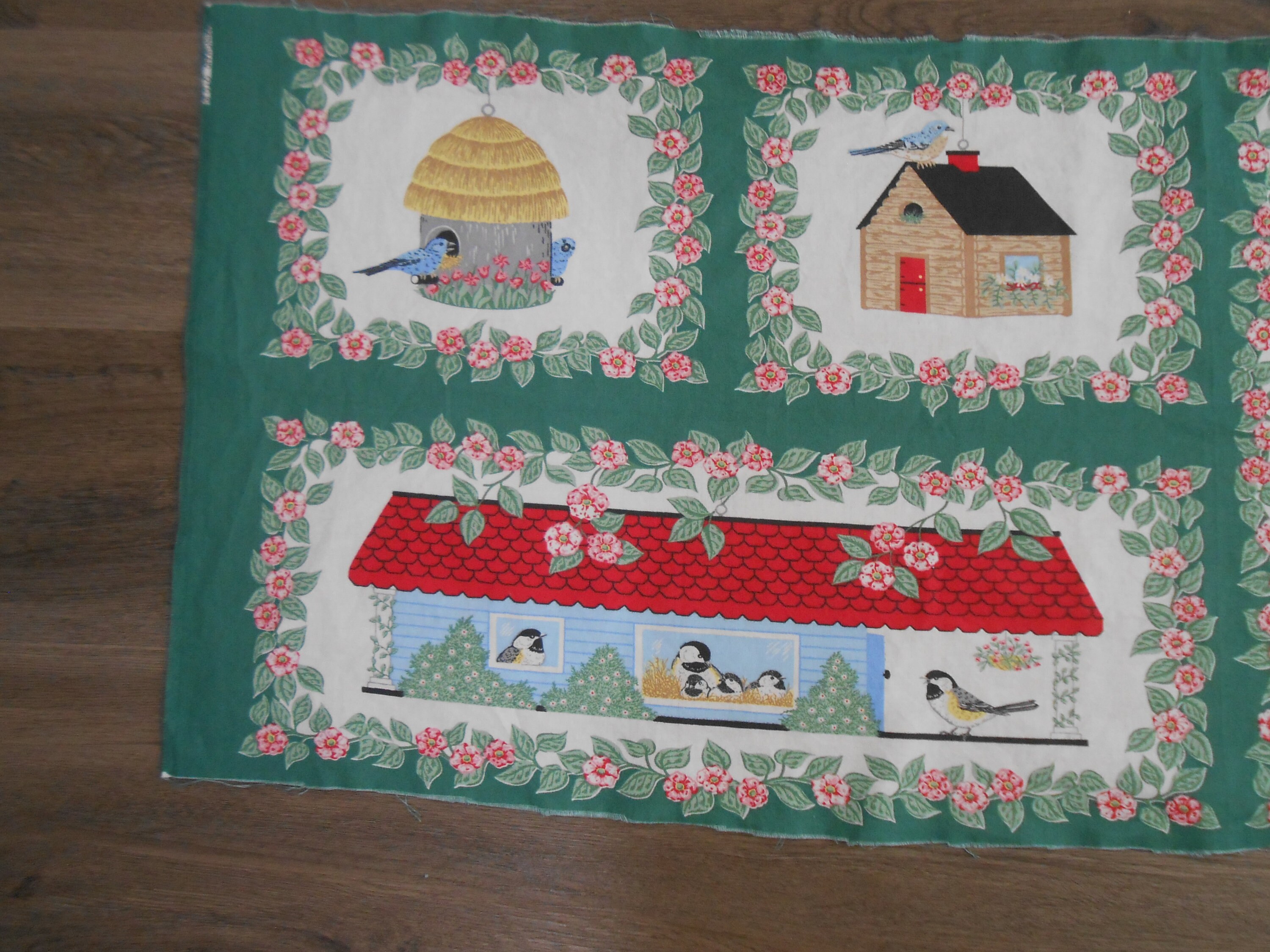 Vintage Springmaid OTC Birds in Bird House Cotton Quilt Fabric - Etsy
