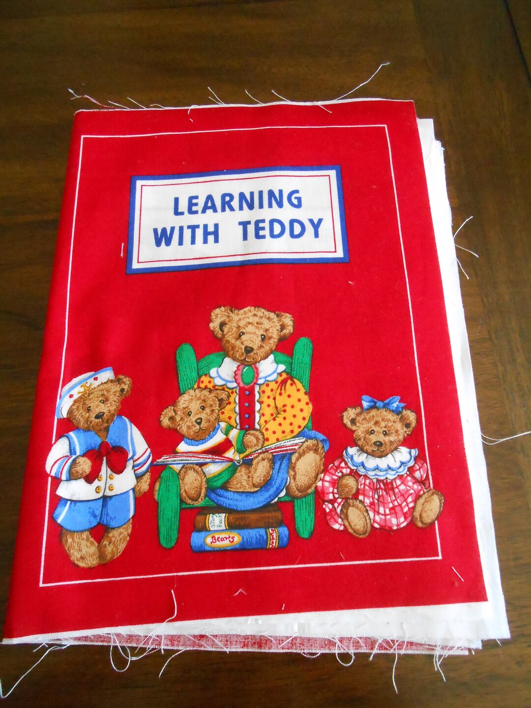 Cranston Lernen mit Teddy Tuch Buch Stoff Bastelplatte - Etsy.de