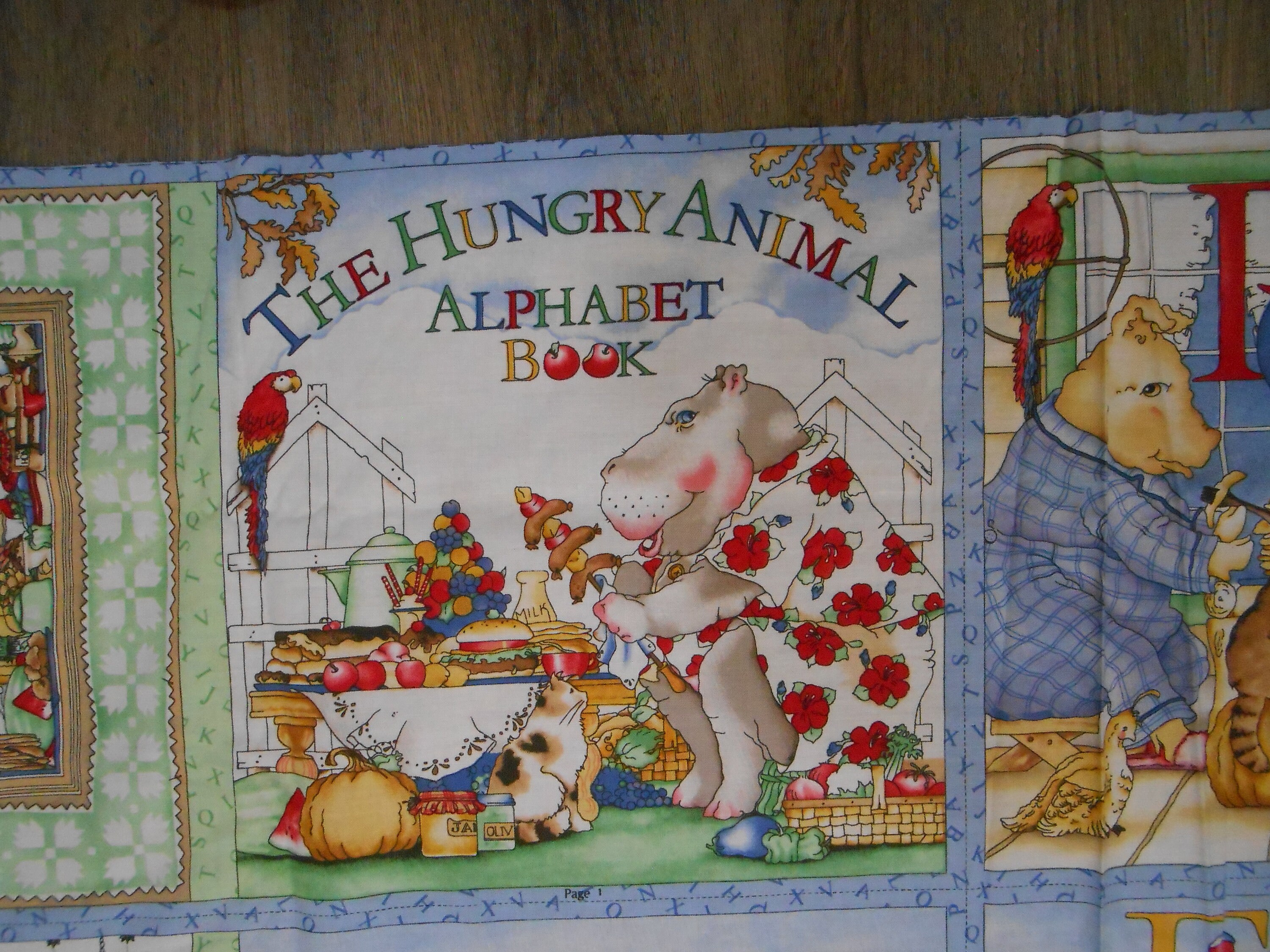 J Wecker-frisch Hungry Animal Alphabet Fabric Cloth Book Craft Panel - Etsy