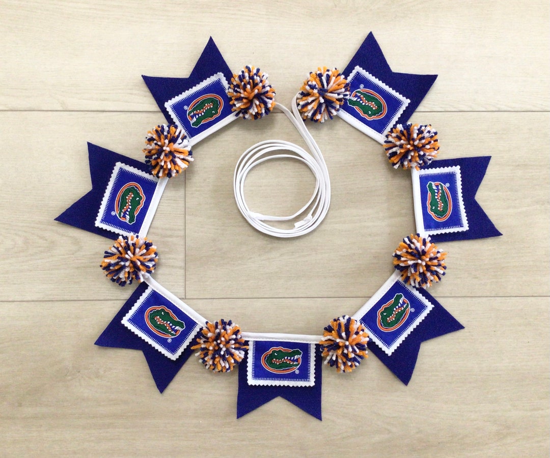 University of Florida Gators Small 7 Flag Pennant Banner- Pom Pom ...