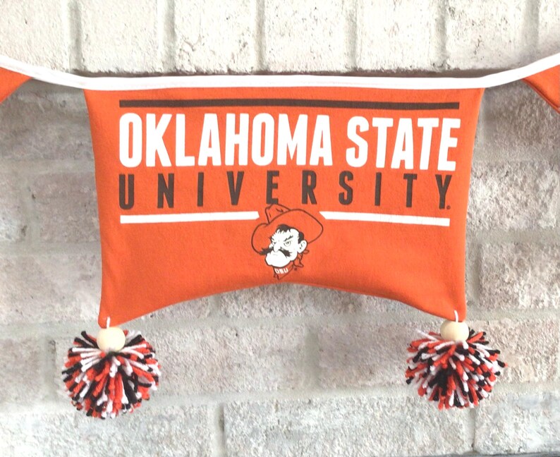 Oklahoma State Cowboys Pennant Banner, Bunting, Party Decor, Backdrop ...