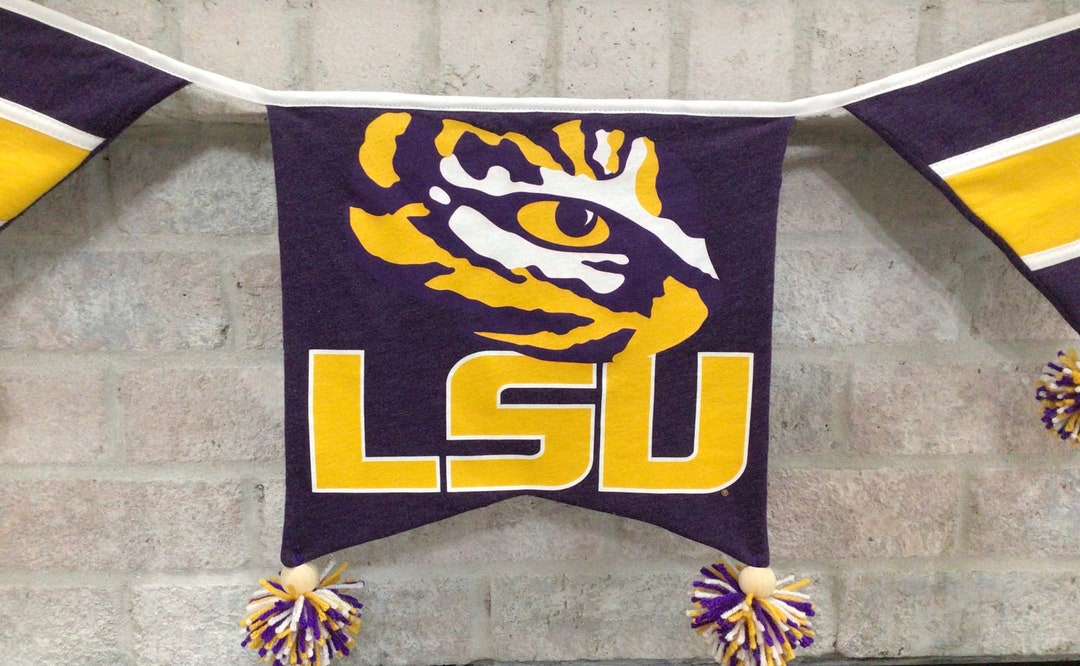 LSU Tigers Party Decor, Celebration Bunting, Backdrop, Wall Hanging ...