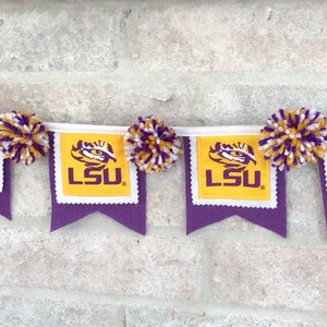 Louisiana State Pom Pom Bunting-wall Hanging-party Decor - Etsy