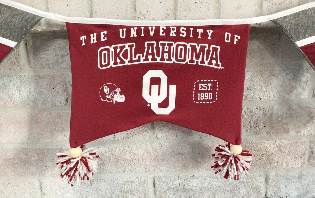 University of Oklahoma Sooners Party Decor, Celebration Bunting, Backdrop, Wall Hanging ...