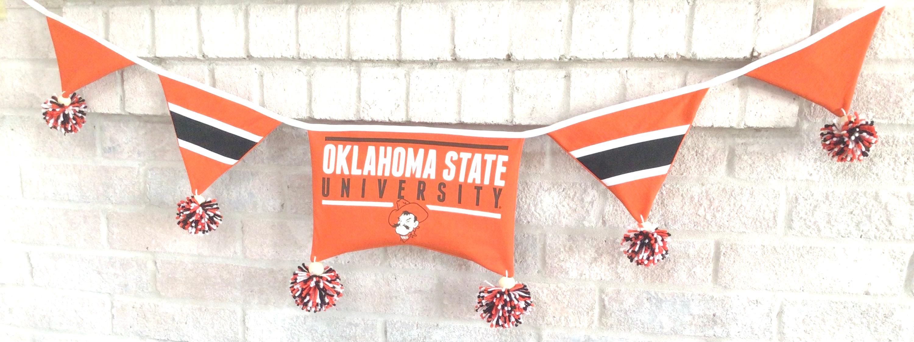 Oklahoma State Cowboys Pennant Banner, Bunting, Party Decor, Backdrop ...