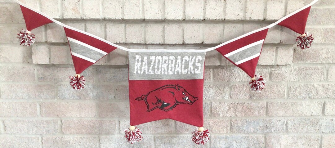 Arkansas Razorback Party Decor, Celebration Bunting, Backdrop, Wall ...