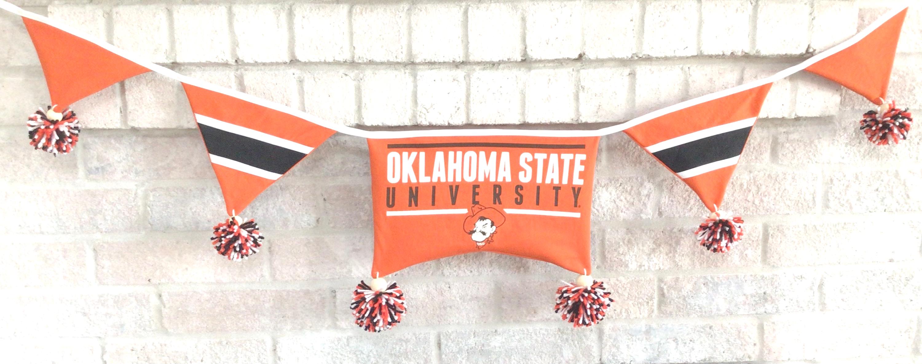 Oklahoma State Cowboys Pennant Banner, Bunting, Party Decor, Backdrop ...