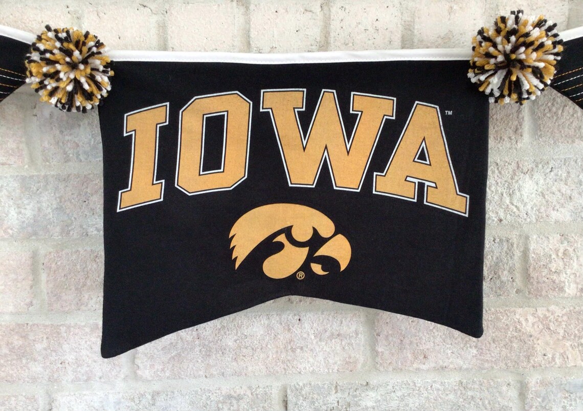 University of Iowa Hawkeyes Pennant Banner,party Decor, Celebration ...