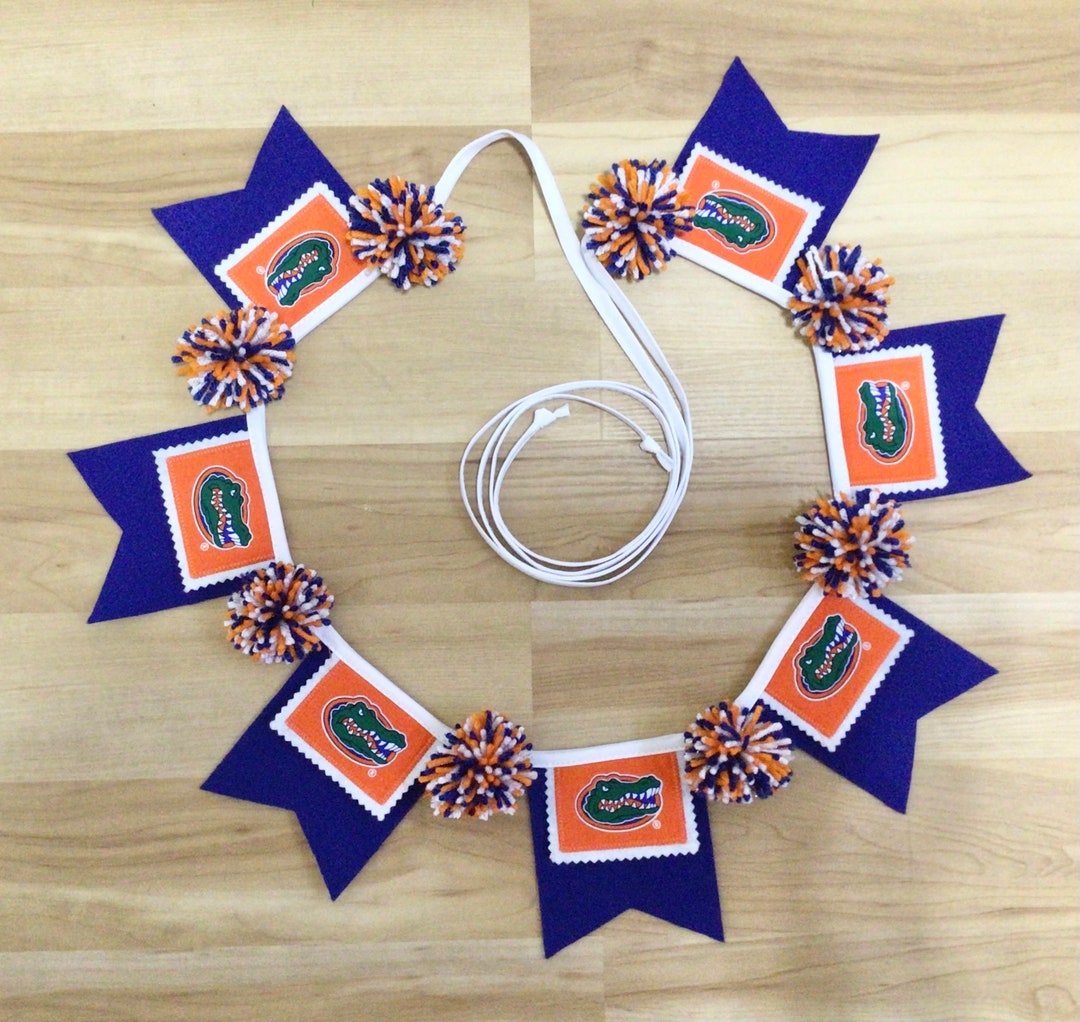 University of Florida Gators Small 7 Flag Pennant Banner-pom Pom ...