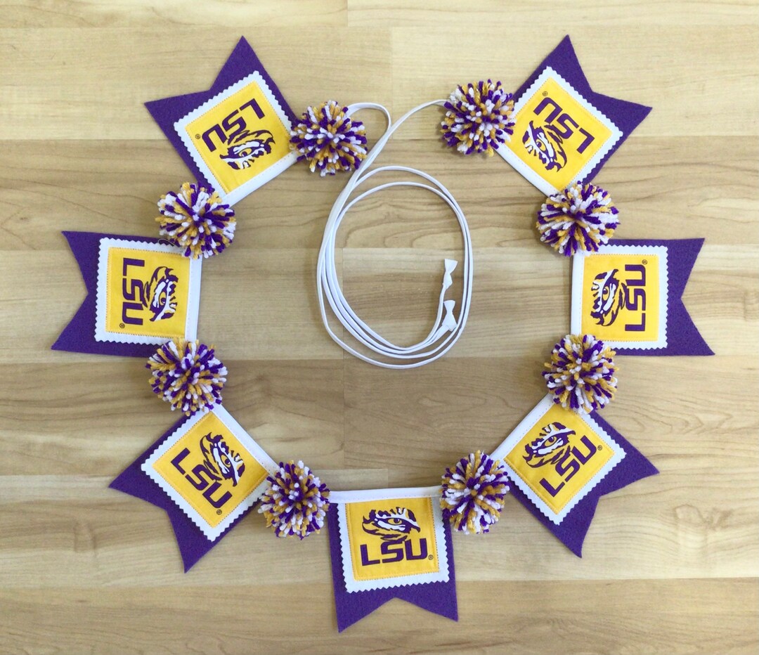 Louisiana State Pom Pom Bunting-wall Hanging-party Decor - Etsy