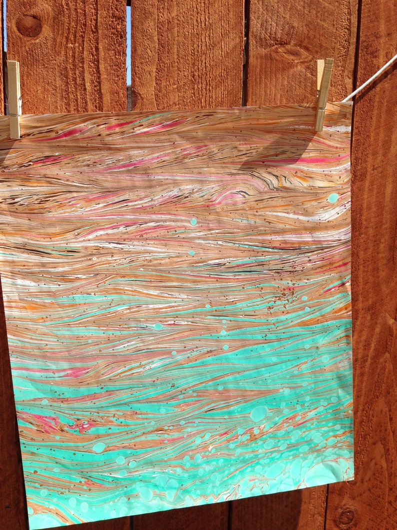 Unique Handmade Marbled Papers xtra Large | Etsy