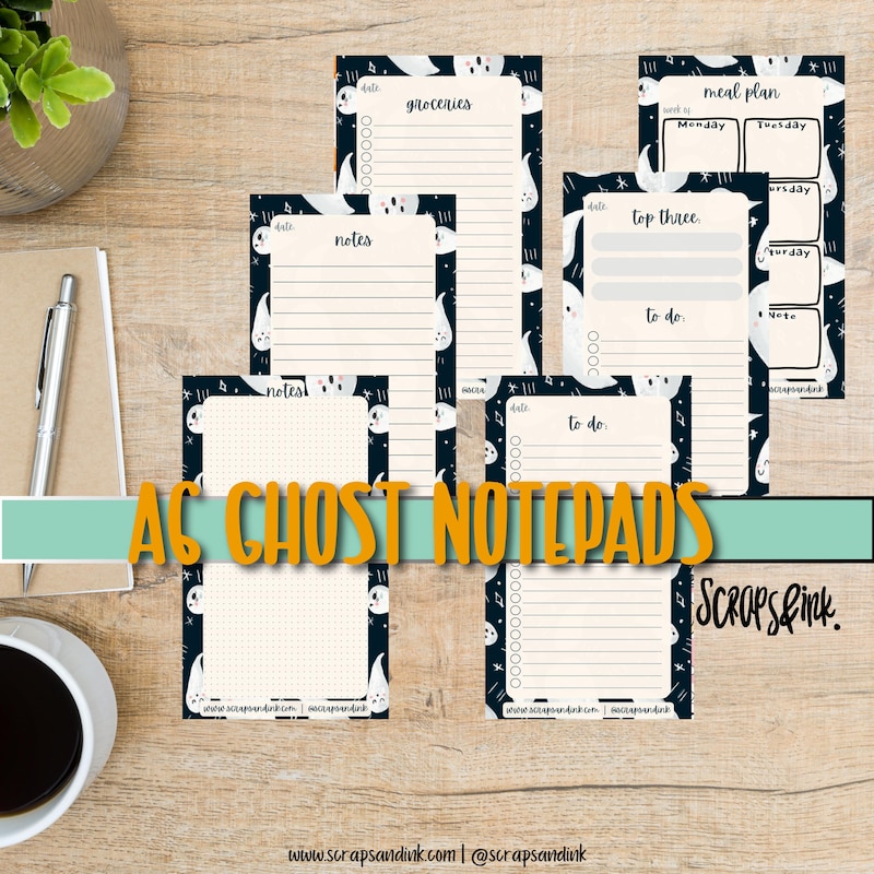 A6 Notepad Ghosts - Etsy