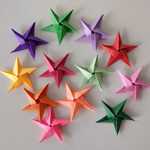 Handmade Origami Little Stars: Colourful Paper Decorations, Gift ...