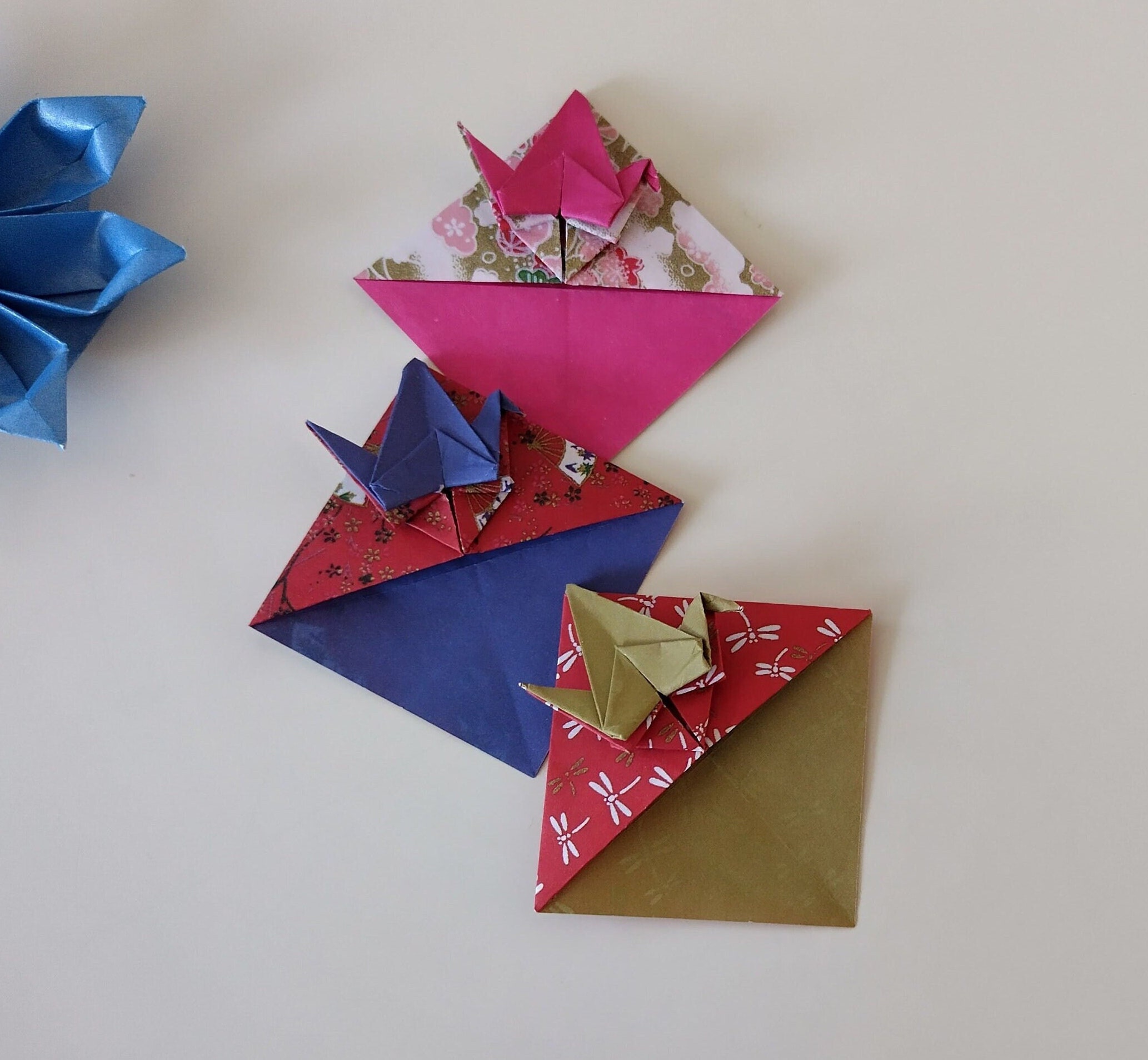 Origami Corner Bookmark Crane Origami Bookmarks Animals