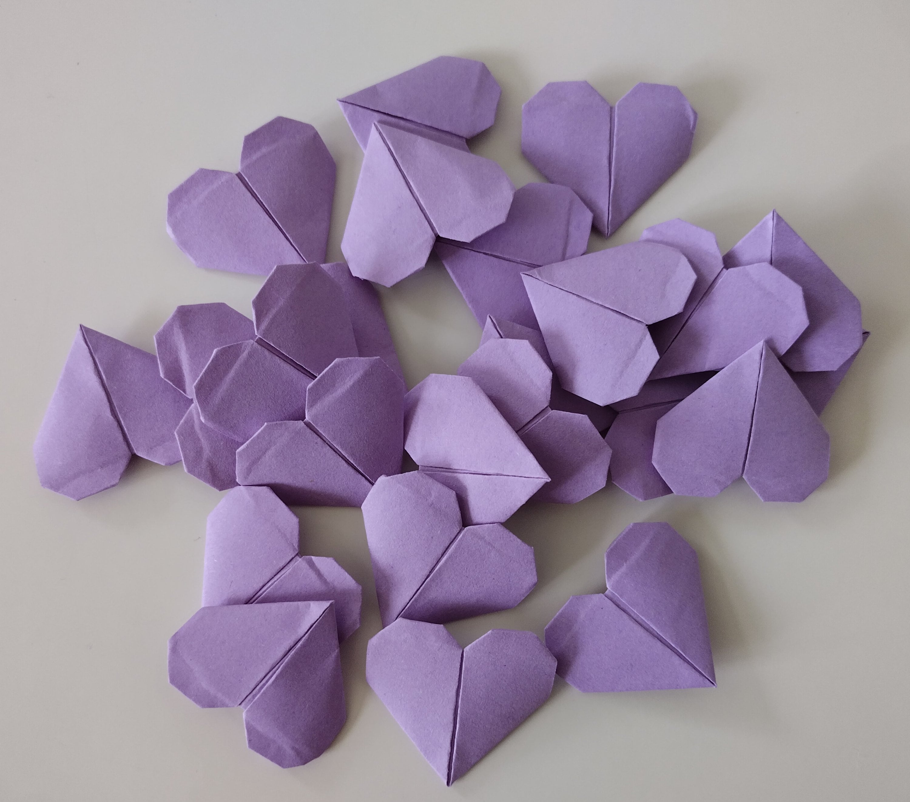 Handmade Origami 4 Cm Hearts: Coloured Party Favours, Gift Toppers (set ...