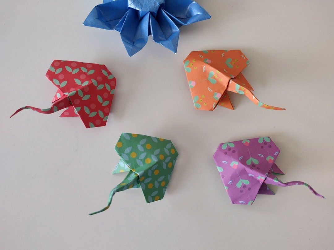 Handmade Origami Stingrays (set of 4): Patterned Paper Fish, Cake ...