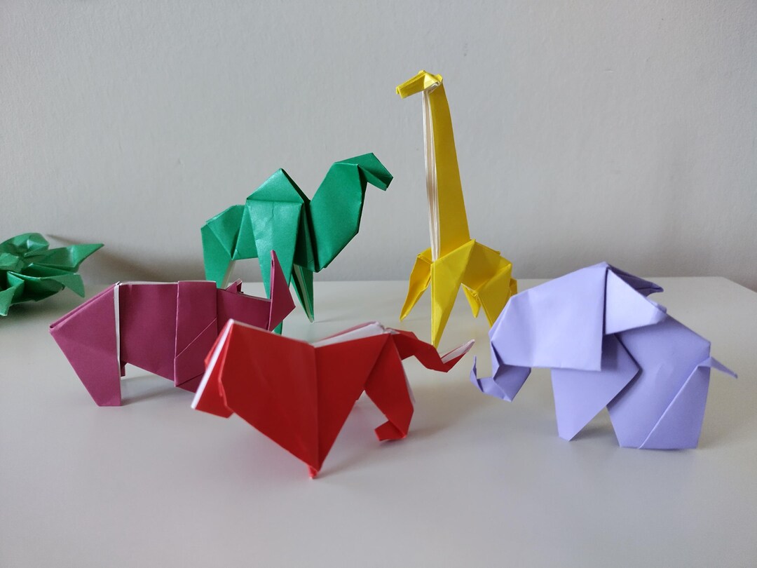 Handmade Origami Safari Animals: Colourful Kids Mobile Decorations ...