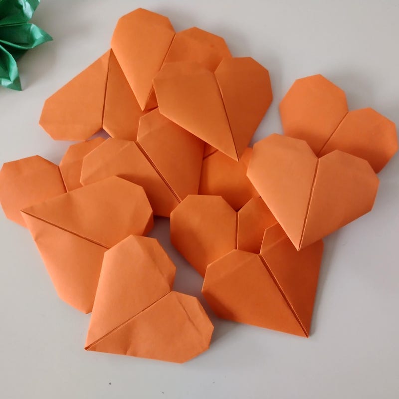 Peach Orange Origami Paper - Etsy UK