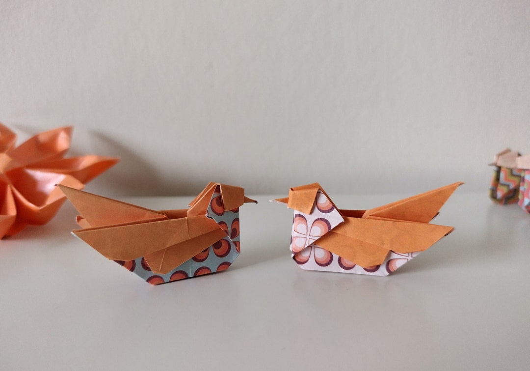 Handmade Origami Little Mandarin Birds (set of 2): Pop Pattern Gift ...