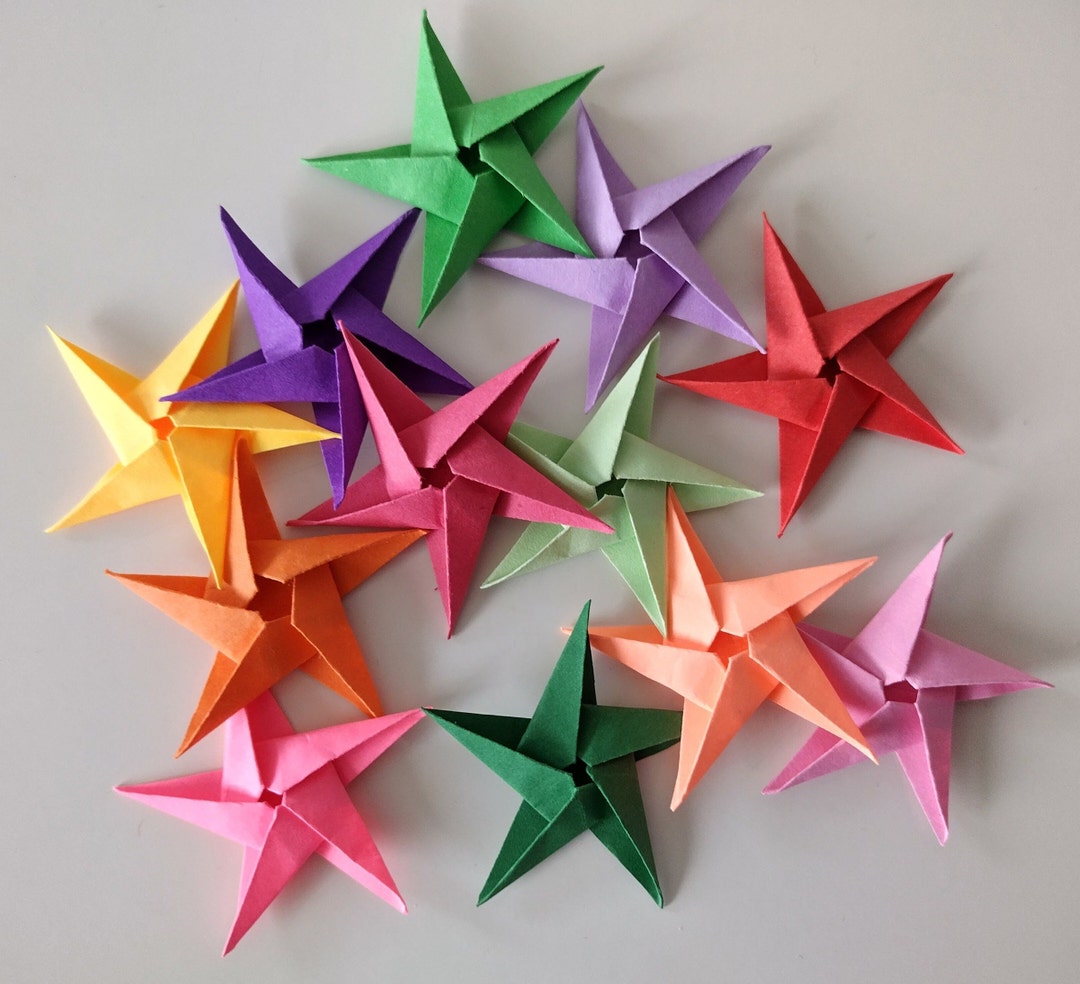 Handmade Origami Little Stars: Colourful Paper Decorations, Gift ...