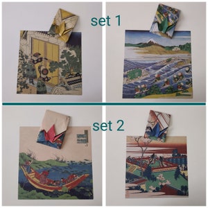 Set of 2 Handmade Origami Crane Envelopes With Hokusai Prints / Gift ...