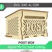 Post box dxf files for laser cut files cnc plan post basket | Etsy