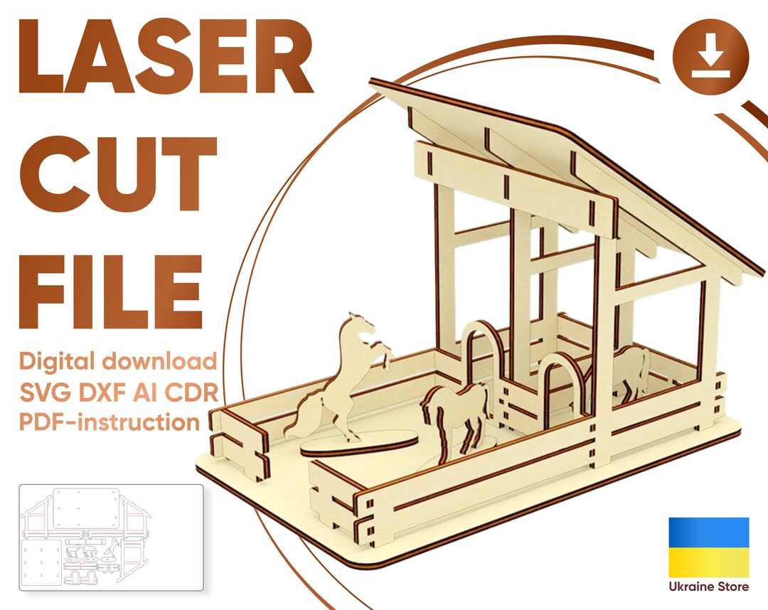 Laser Cut Barn SVG: CNC Horse Stable Files (digital Download) - Etsy UK