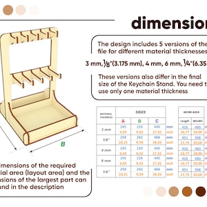 Keychain Stand - SVG Laser Cut Plan, Digital File for Cutting Machines ...