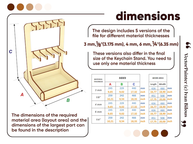 Keychain Display Stand SVG, Laser Cut Wooden Retail Display Rack, CNC ...