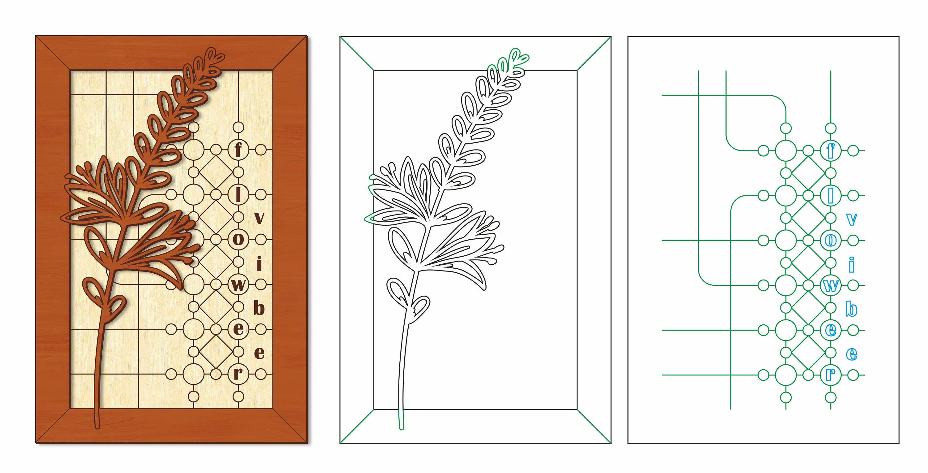 Flower Laser Cut Picture Glowforge Pattern - Etsy
