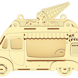 Ice Cream Van Bird Feeder - Laser Cut File, SVG Template Plywood ...
