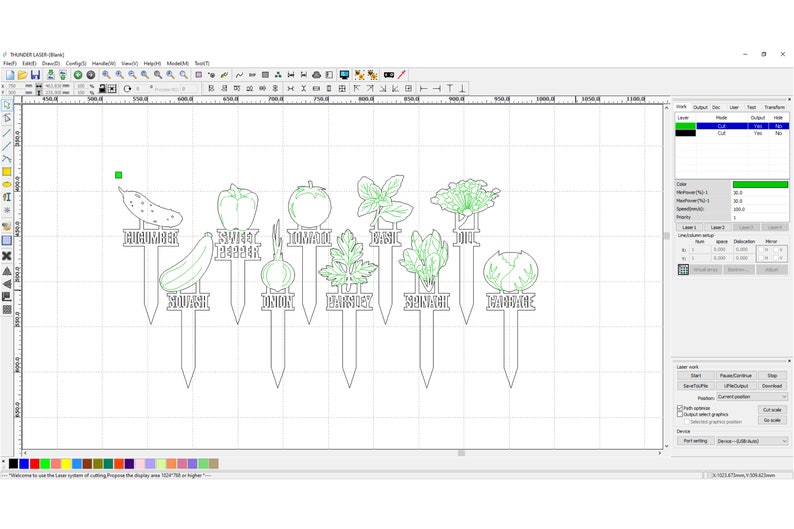 Garden Markers Distplay Stand - Laser Cut File, SVG Digital Pattern ...