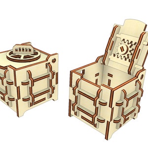 Safe Box - SVG Laser Cut File, Plywood Vector Plan for Glowoforge ...