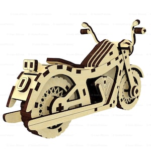 Motorcycle - SVG Laser Cut File, 3d Ready-made Projects for Laser ...