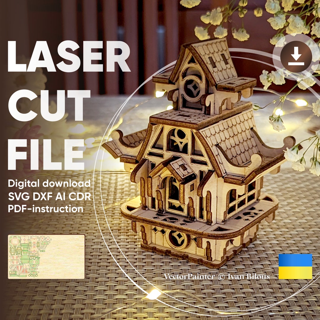 Fairy Plant House - Laser Cutting File, SVG Ready Made Plywood Project ...