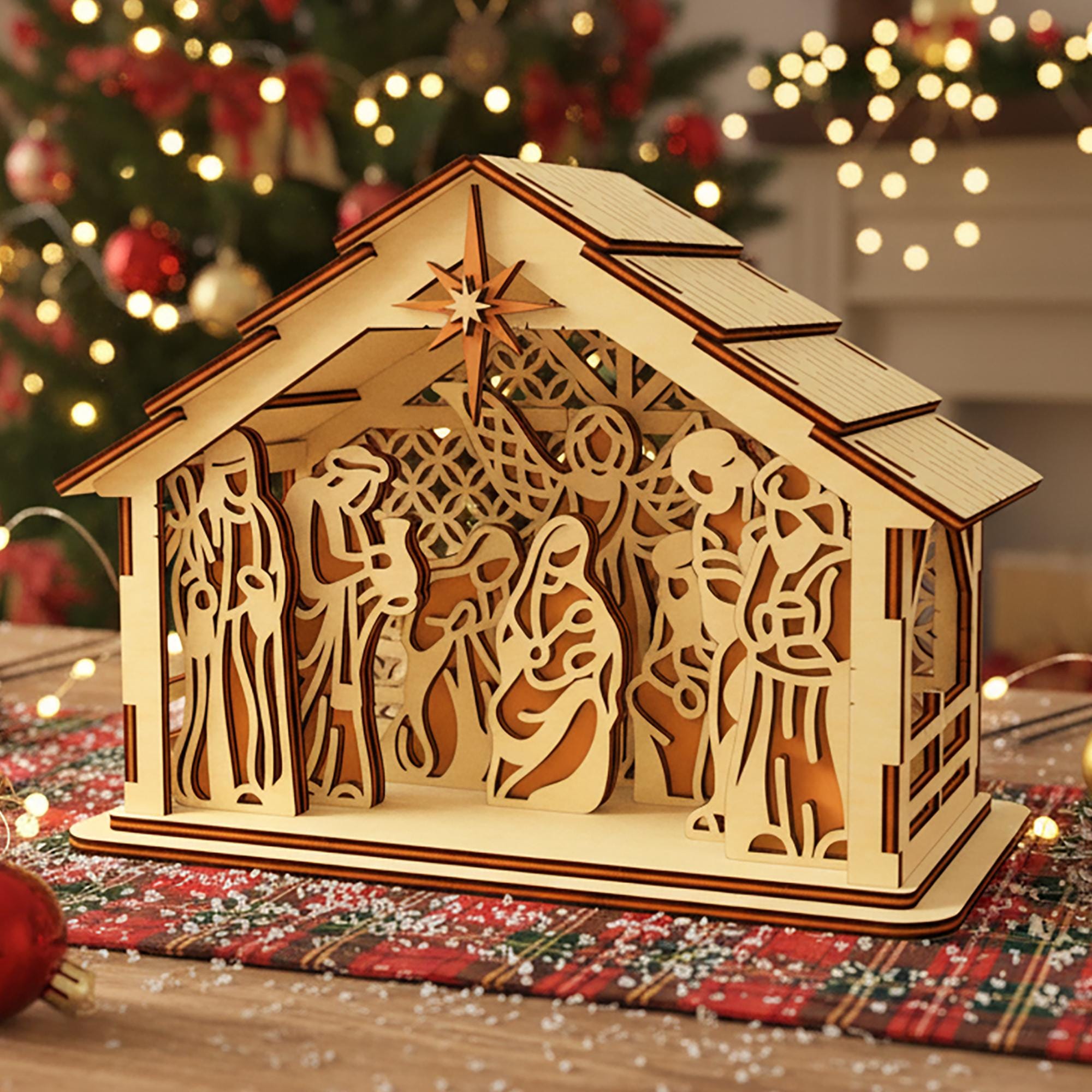 Nativity Scene Laser Cut File: Christmas SVG Plan (digital Download ...