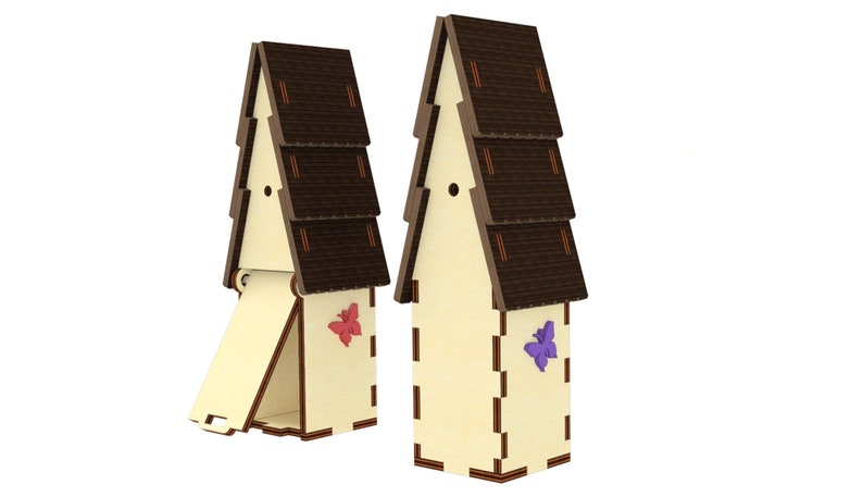 Butterfly House Laser Cut File, SVG Wooden Garden Shelter Template ...