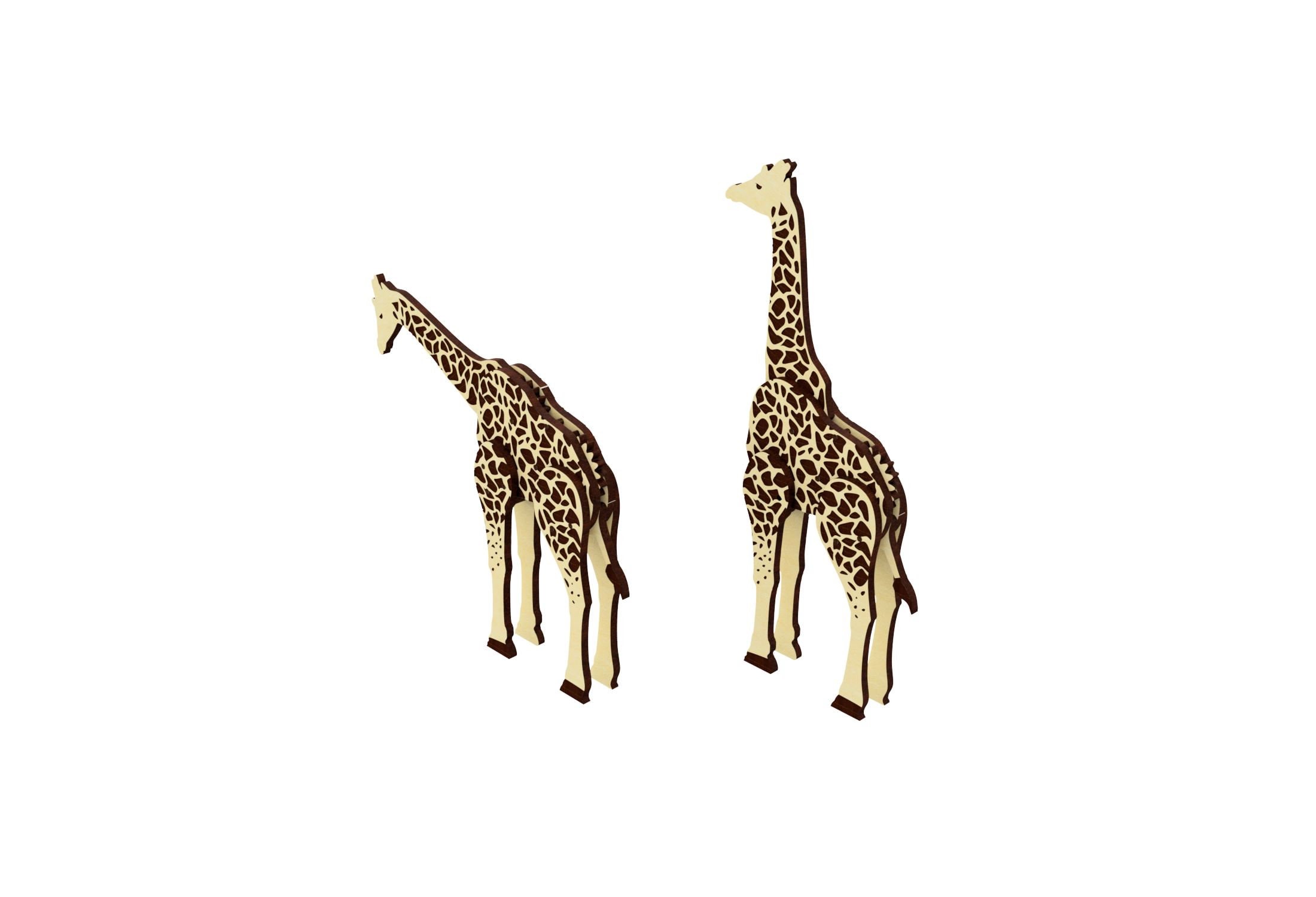 Laser Cut Mechanical Dxf Giraffe Model Svg Glowforge Files for - Etsy ...