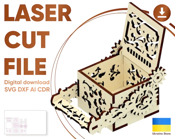Cnc Plans Box Template Laser Cut Box Cnc Wood Box Template, 57% OFF