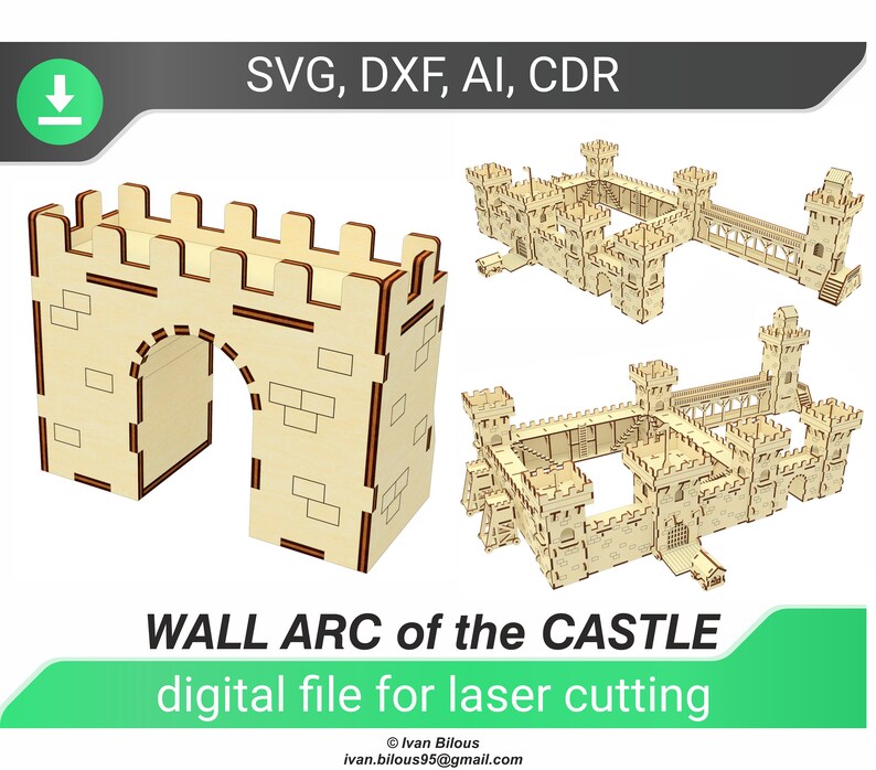 Wall Arc of the Castle Laser Cut Files Glowforge Pattern - Etsy