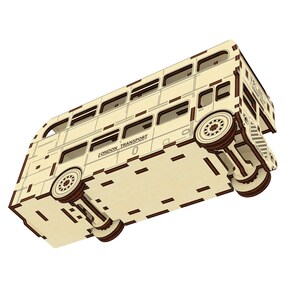 Double Decker London Bus - SVG Laser Cut Files, 3d Puzzle Digital Plan ...