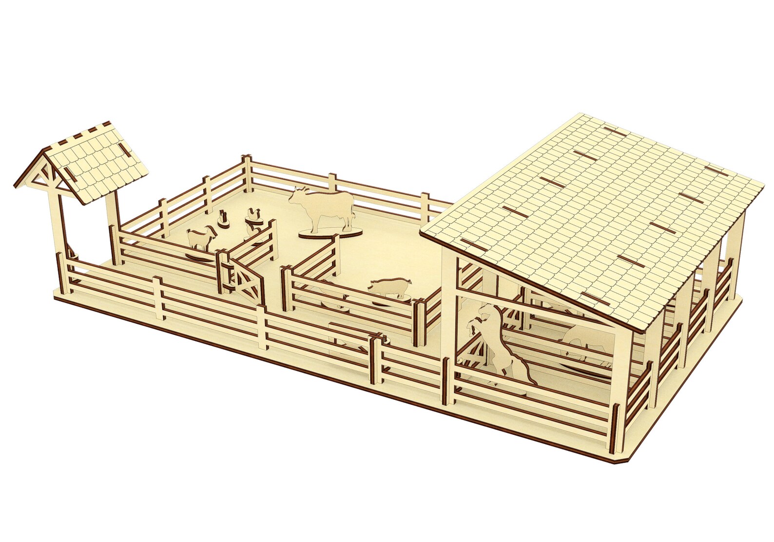 Farm Yard - Laser Cutting File, Glowforge Pattern - Etsy