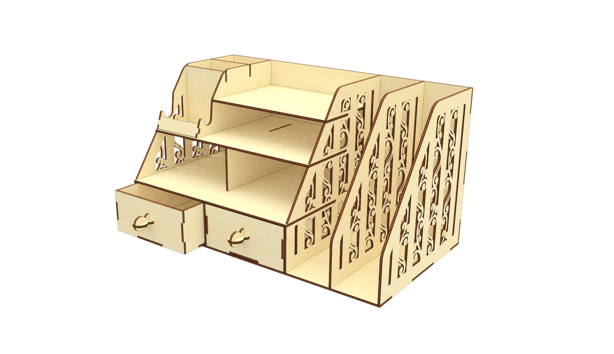 Laser Cut Files Shelf Dxf Template for Laser Files Desk Shelf | Etsy Canada