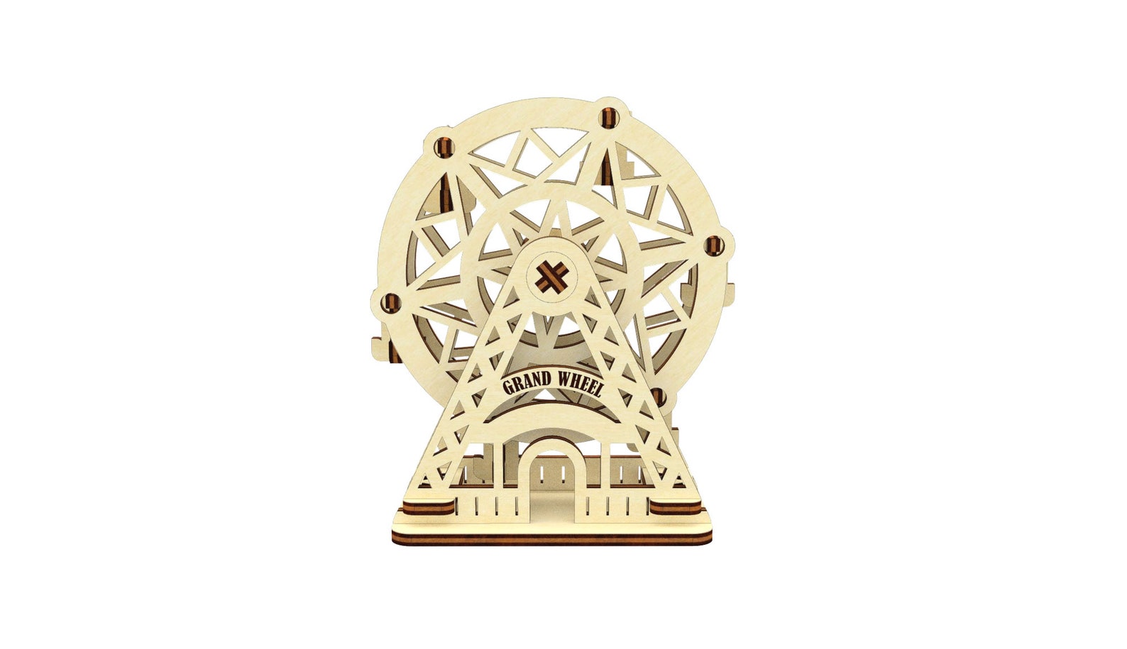 Ferris Wheel - SVG Laser Cut File, Glowforge Plan of Doll Miniature 3d ...