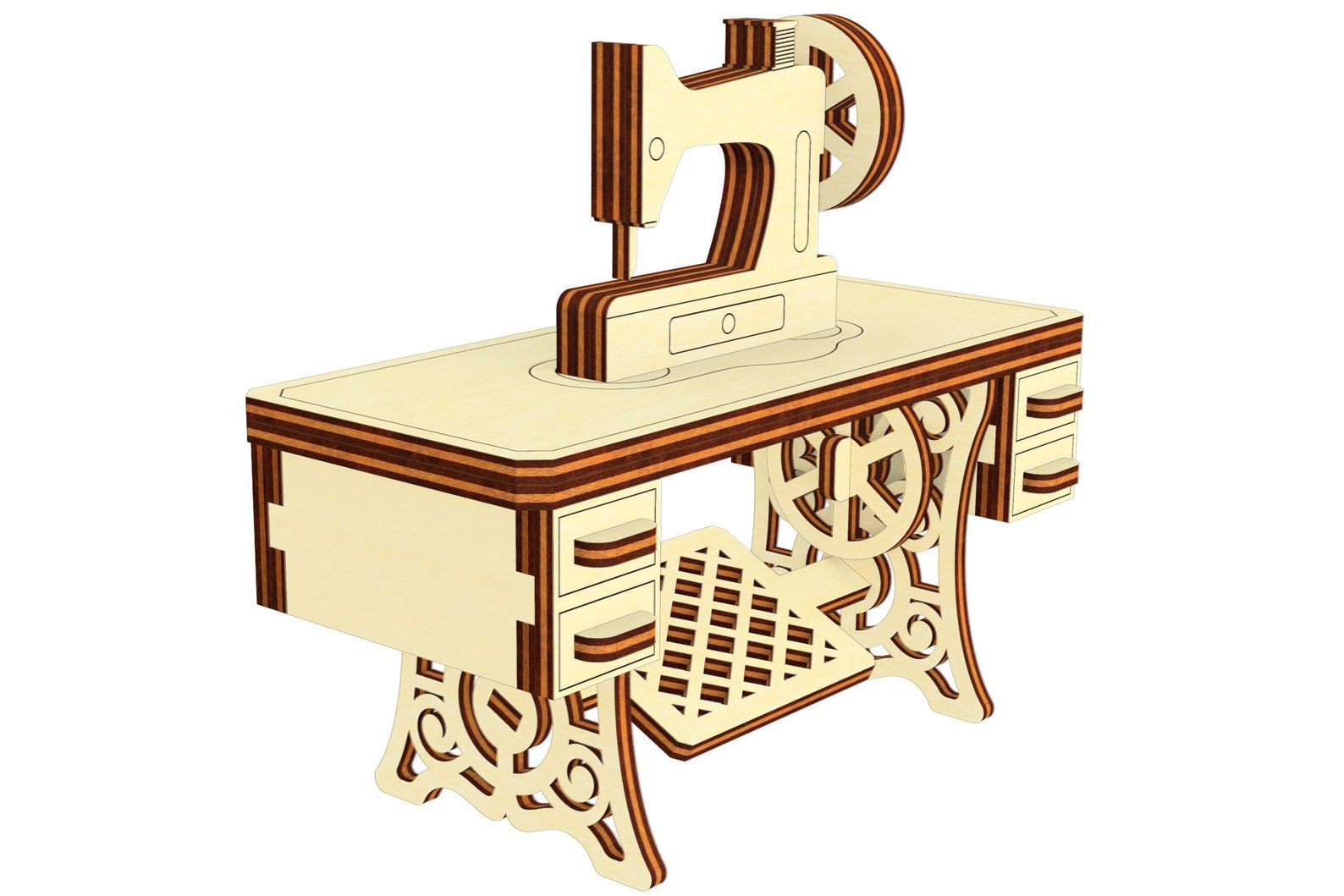 Sewing Machine SVG Laser File Plans for Laser Cutting - Etsy