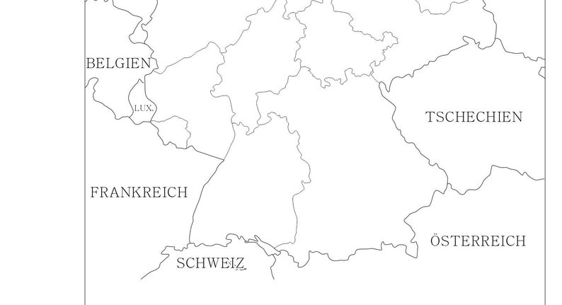 Germany Map Puzzle Dxf Files for Laser Cut Files Cnc - Etsy